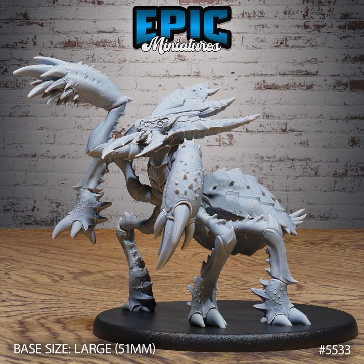 3D Printable Ankheg Attack / Insectoid Creature / Ambush Predator Monster / Underground Insect ...